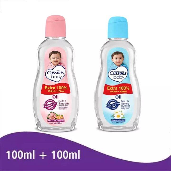cussons baby oil 200 ml / (100 ml +100 ml) | Lazada Indonesia