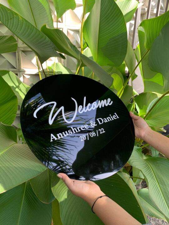 Wedding sign akrilik bulat ukuran request | Lazada Indonesia