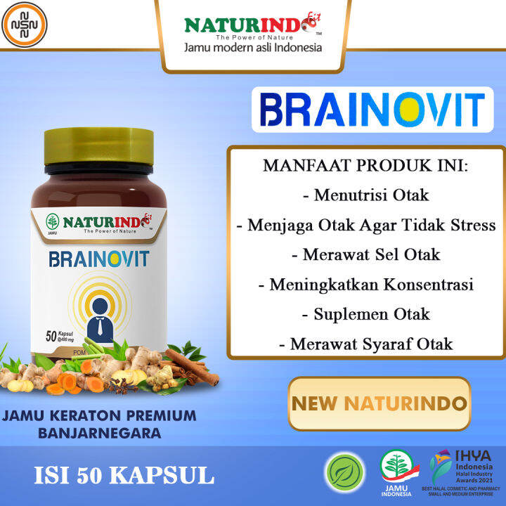 BRAINOVIT OBAT HERBAL SYARAF KEPALA TREMOR NUTRISI OTAK SUPLEMEN OTAK ...