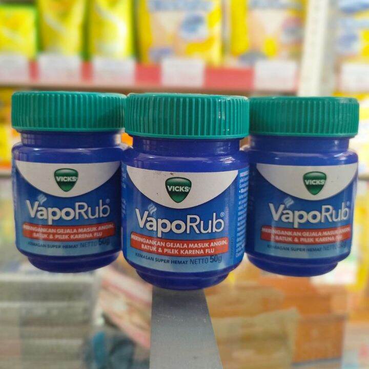 VICKS VAPORUB 50 GRAM / OBAT GOSOK MERINGANKAN GEJALA PILEK DAN BATUK ...