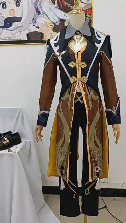 【COSER 77】Genshin t cos suit Zhongli cos rock emperor complete game ...