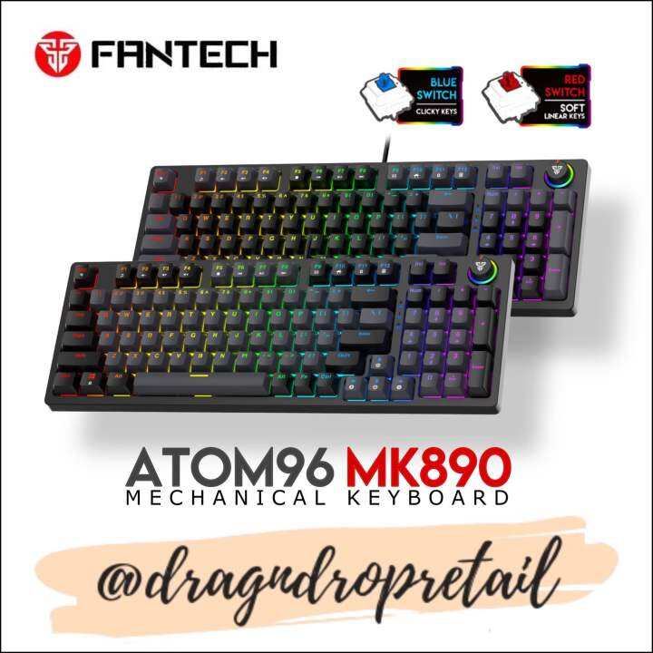 FANTECH ATOM96 MK890 Mechanical RGB Gaming Keyboard, 96 Keys - Black & Gray | Lazada PH