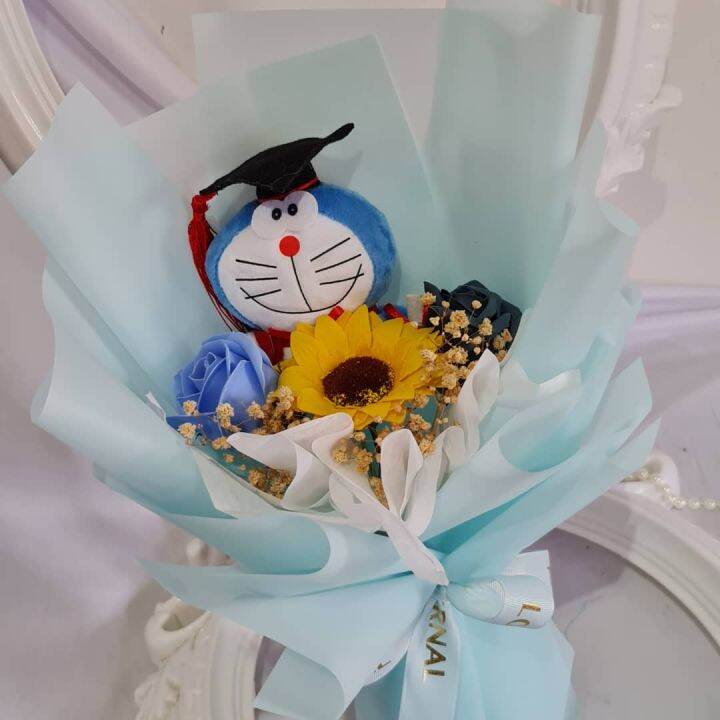 🔥Ready Stock🔥 Doraemon Bouquet Bear Graduation Bouquet Flower ...