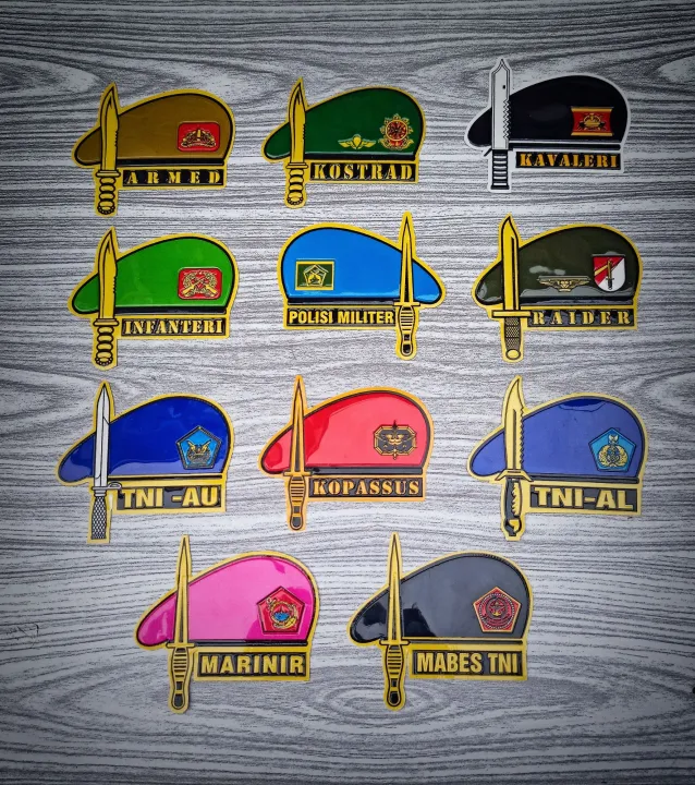 STIKER timbul kavaleri armed infanteri pm kopassus raider kostrad mabes ...