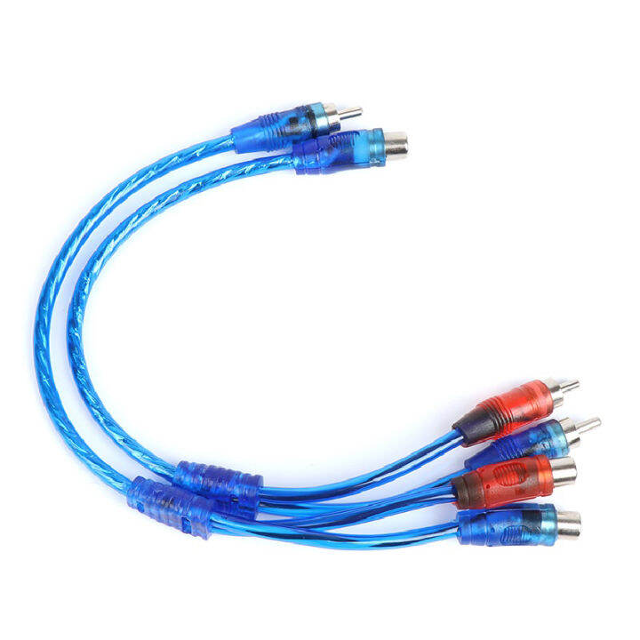 High-Q RCA Audio Cable Y Adapter Splitter 1Male Plug to 2Female Jack ...
