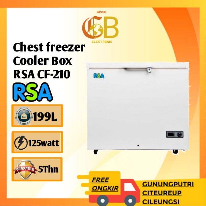 CHEST FREEZER RSA CF-210/BOX FREEZER RSA 200LITER | Lazada Indonesia