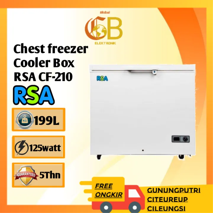 CHEST FREEZER RSA CF-210/BOX FREEZER RSA 200LITER | Lazada Indonesia