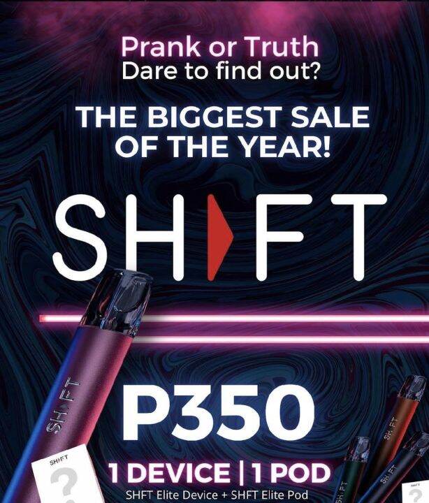 SHFT S1 ELITE DEVICE + 1 3% POD FREE | Lazada PH