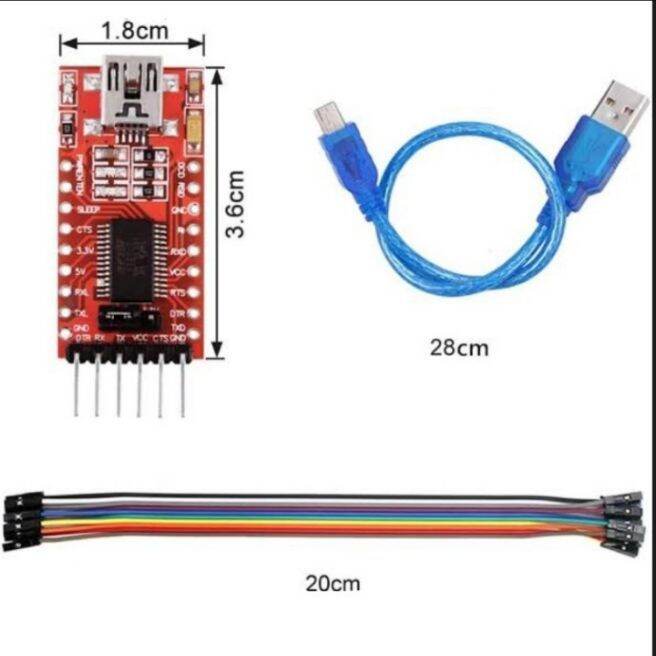 Module FT232RL FTDI 232 RL + Kabel Mini Usb + Jumper Female | Lazada ...