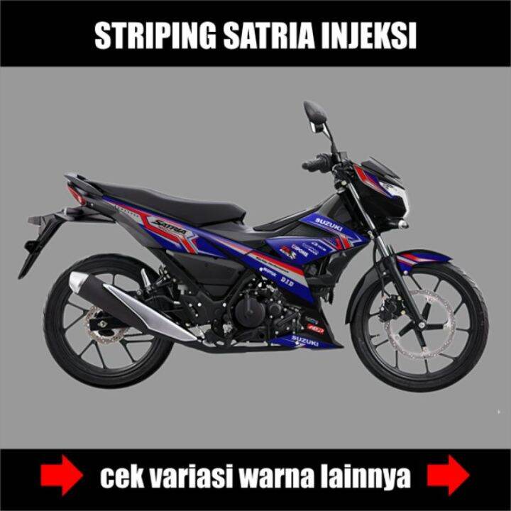 Stiker Striping Suzuki Satria f 150 injeksi / sticker lis variasi body ...