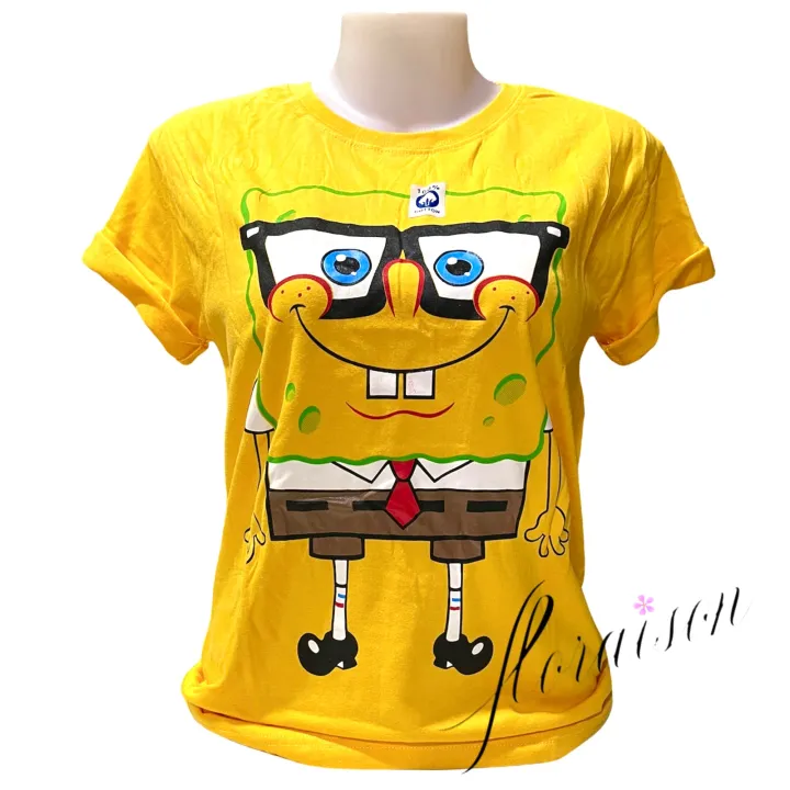 Spongebob yellow Cartoon Character T-Shirt (unisex) | Lazada PH