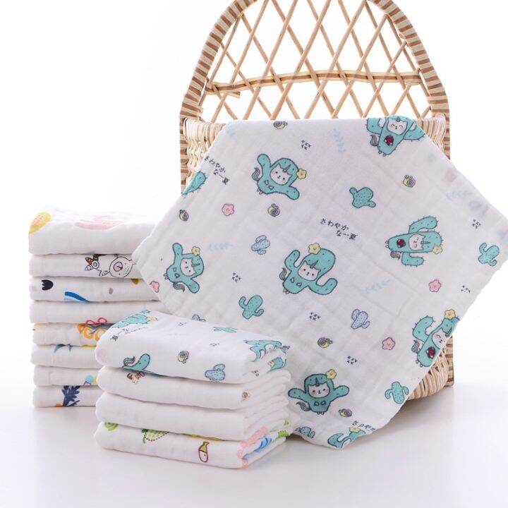 READY STOCK Cute Quality 6 layers handkerchief newborn baby square ...