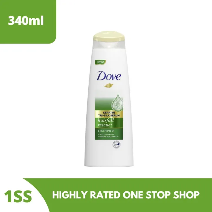 Dove Shampoo Keratin Tri-Silk Serum Hair Fall Rescue, 340ml | Lazada PH