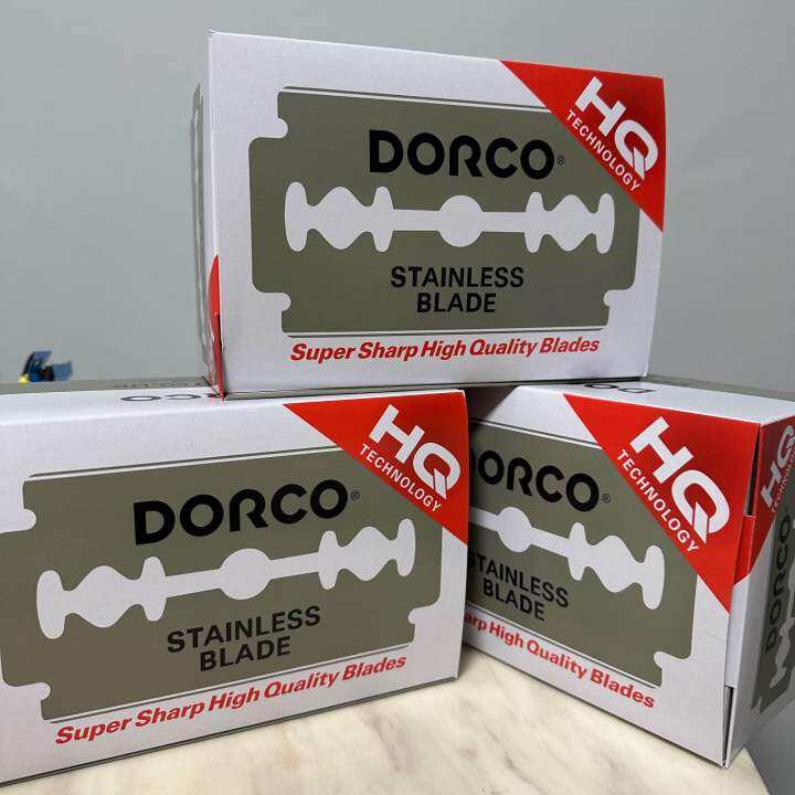 Dorco Stainless Blade ใบมีดโกน 2คม 1กล่องใหญ่ 1000ใบ | Lazada.co.th