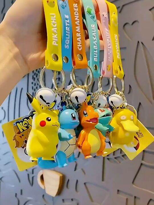 (SG Seller) Genuine Pokemon Pikachu Psyduck Keychain Anime Figure ...