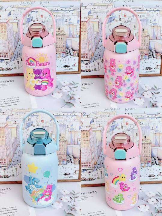 กระติกน้ำพกพา เก็บร้อนเย็นได้ มีหูหิ้ว - สแตนเลส 304 - มีหลอดดูด ดึงหลอดออกมาทำความสะอาดได้ ...