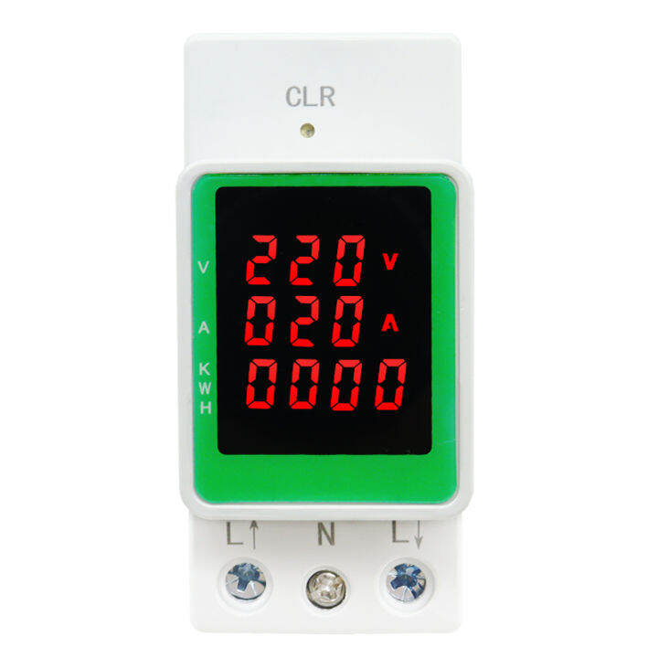 Din Rail Multifunction Digital Ammeter Voltmeter Power Energy Meter ...