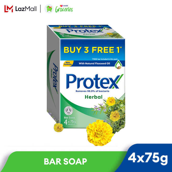 Protex Herbal Antibacterial Bar Soap Valuepack 75g x 4 | Lazada