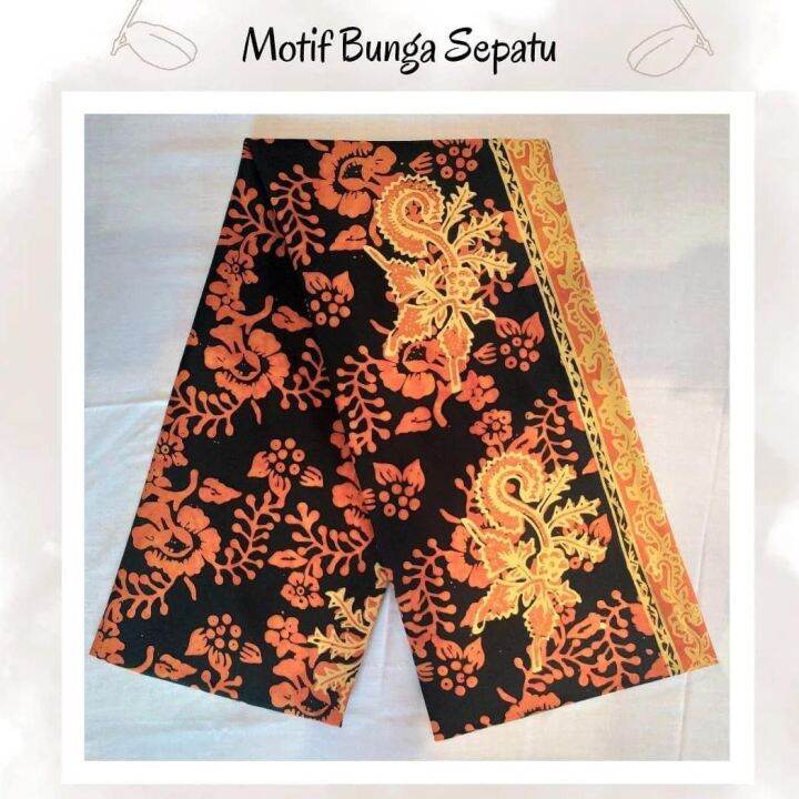 KAIN BATIK MOTIF BUNGA SEPATU 2M X 1,1M KHAS BANYUWANGI MLK 3 | Lazada ...