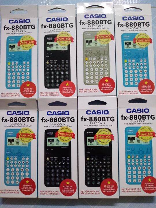 Máy tính cầm tay Casio FX 880 BTG chính hãng, máy tính học sinh Casio ...