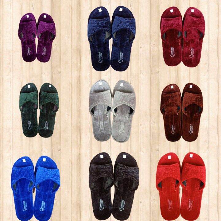 Velvet Indoor House Bedroom Anti slip slippers Alpombra | Lazada PH