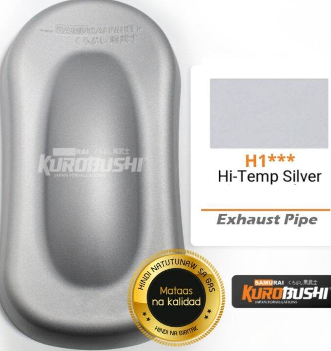 SAMURAI SPRAY PAINT HI TEMP SILVER H1**** ( HI TEMPERATURE 600 C° HEAT ...