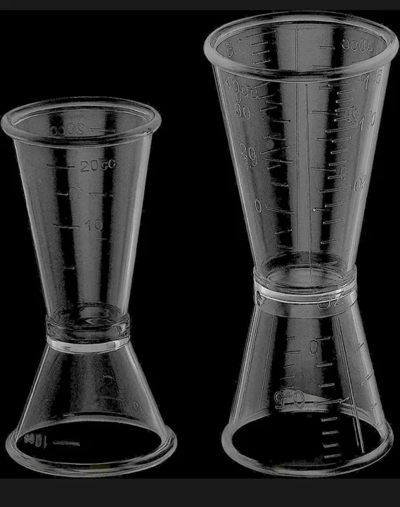 40cc/40ml Double Jigger in Transparent Clear Plastic milk tea cocktails ...