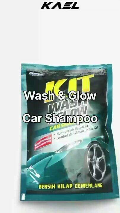 KIT Wash & Glow Shampo Cuci Motor Mobil 30 400 720 ml Sachet Pouch ...