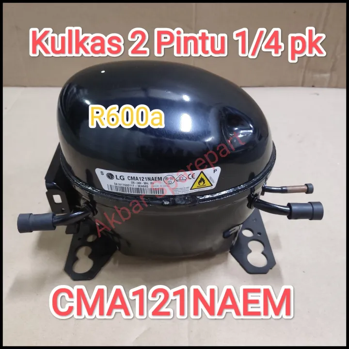 Kompressor Kulkas LG 2 Pintu 1/4 pk CMA121NAEM R 600 a Compressor R600a ...