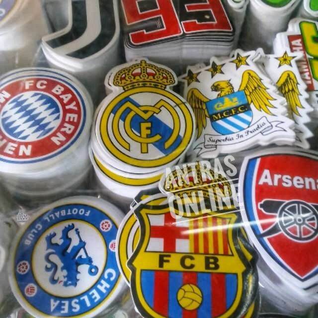 Stiker klub bola luar negeri paket isi 50pcs - sticker variasi motor ...