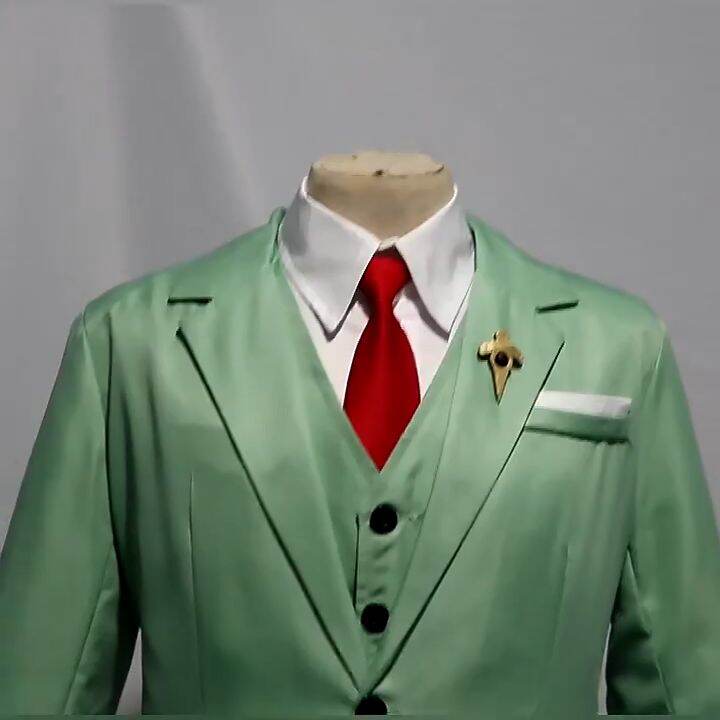 Spy X Family Loid Forger Cosplay Costume Light Green Suit Short Blond ...