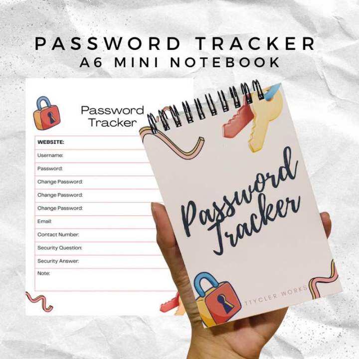 PASSWORD TRACKER NOTEBOOK | A6 (Mini) | Lazada PH