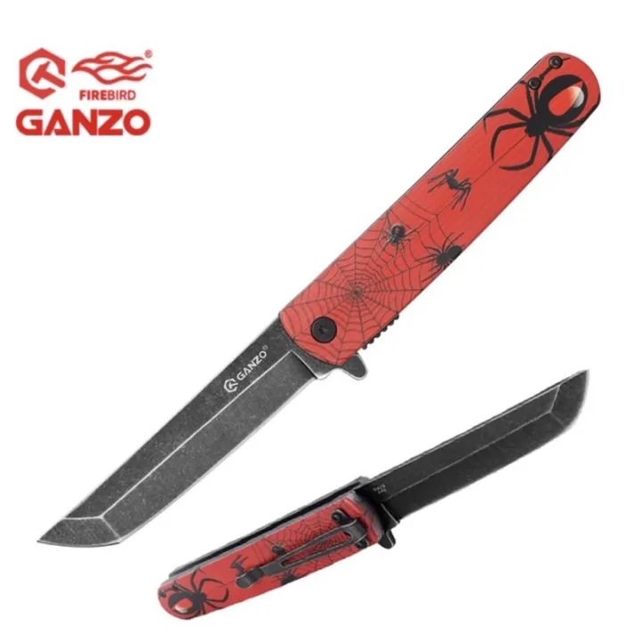 มีดพับ Ganzo รุ่น G626-RD ด้ามสีแดง ลายแมงมุม ของแท้ | Lazada.co.th