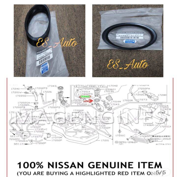 *ORIGINAL NISSAN L10L LIVINA FUEL PUMP O RING RUBBER LATIO, TEANA, X ...