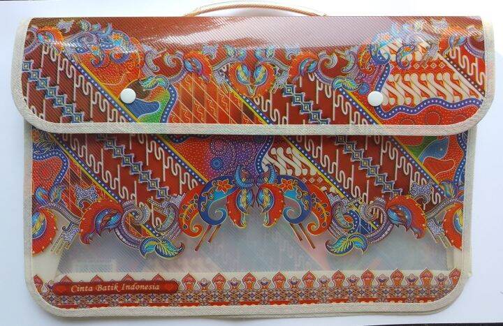 TAS MAP KANCING FOLIO BATIK/MAP ZIPPER FOLIO BATIK | Lazada Indonesia