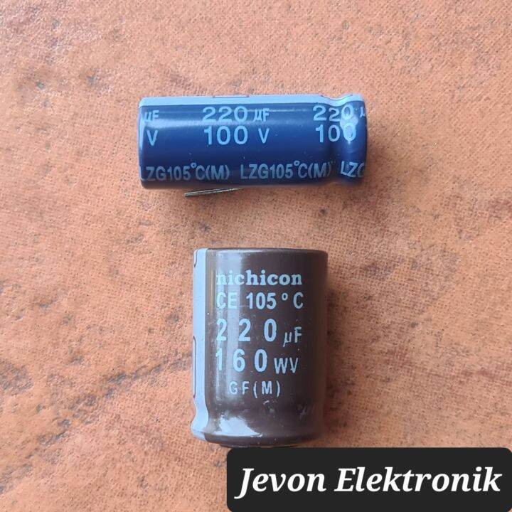 Capasitor Elco 220 uf 100 160 v volt kapasitor elko 220uf 100v 160v | Lazada Indonesia
