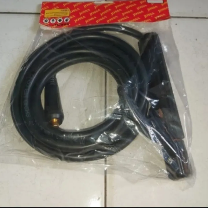 KABEL LAS 10 METER SET STANG LAS KONEKTOR KABEL TRAFO LAS 10 METER ...