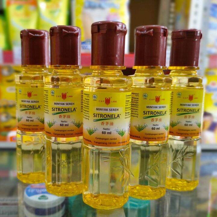 Minyak SEREH SITRONELA CAP LANG 60 ml-Untuk Anti Nyamuk,Nyeri Sendi ...