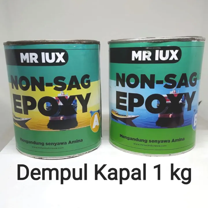 Non Sag dempul perahu MR Lux 2 komponen kemasan 1kg | Lazada Indonesia