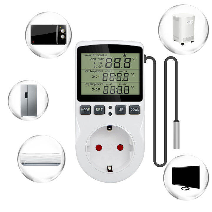 Temperature Controller Socket Timer Power Switch 220v Euukus Socket 2111