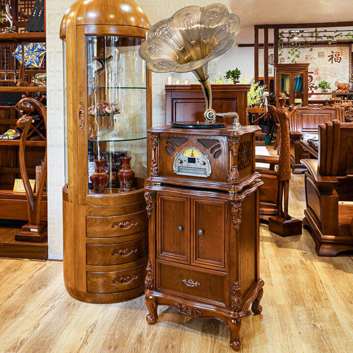 Jimo Phonograph Retro Living Room European Style Vinyl Record Player ...