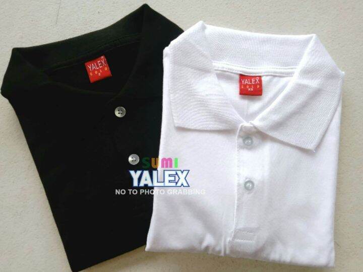 YALEX POLO SHIRT Black / White Unisex XS to 2XL | Lazada PH