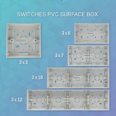 Pvc Surface Nut Box switch box 3 x3 3x6 3x7 3x10 3x12 | Lazada