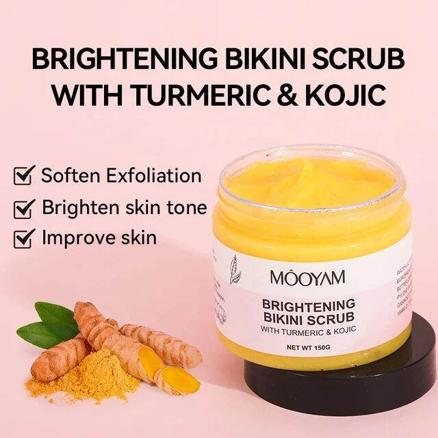 Kojic Acid Turmeric Body Scrub Brightening Whitening Scrub Exfoliator