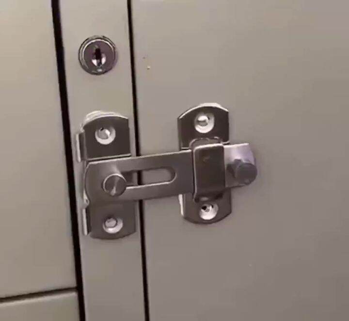 Stainless Steel Safety Hasp Door Lock for Bathroom Bedroom Door Catch ...