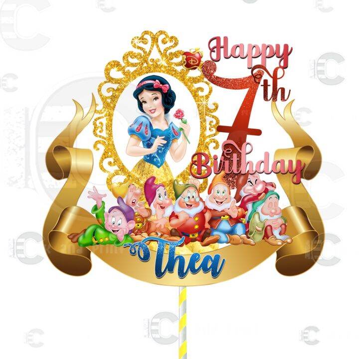 Personalized/Customized Princess Snow White Cake topper for DIY Party ...