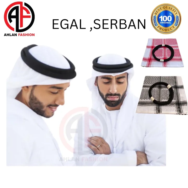 Igal Headband mesir pakai dengan serban | Bulatan lilitan Kepala Qatar ...