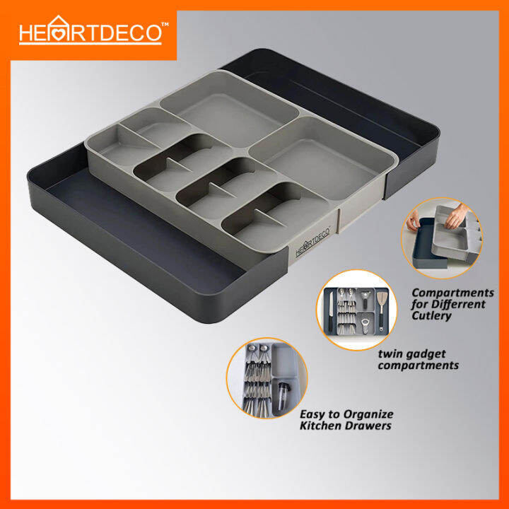 【Ready Stock】Expandable Cutlery Organizer Spoon and Fork Organizer ...