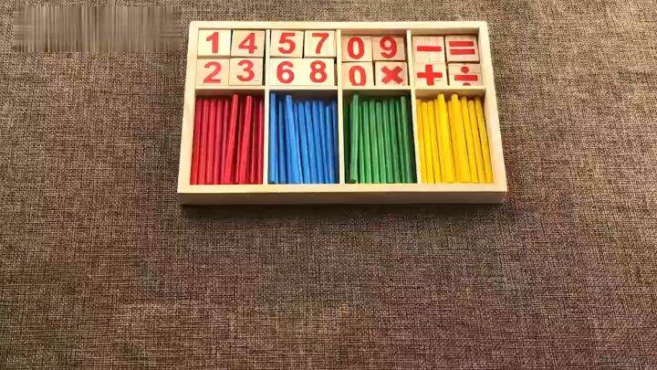 Wooden Digital Sticks Counting Game Intelligence Stick Number Box ...