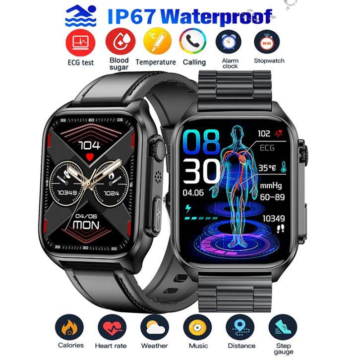 TK12 Blood Glucose Smartwatch heart rate and blood glucose monitoring ...